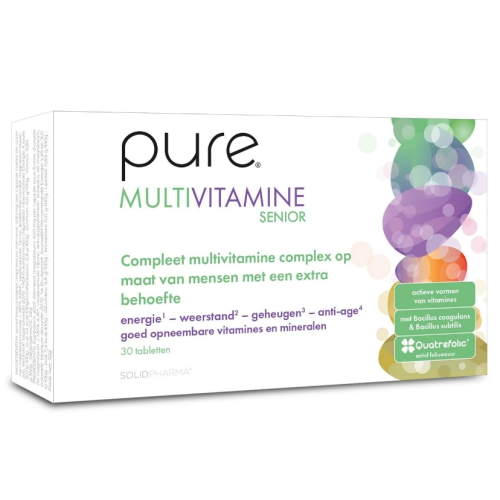 Pure Multivitamine Senior Solidpharma 30 tabletten kopen - Gezondheid aan huis