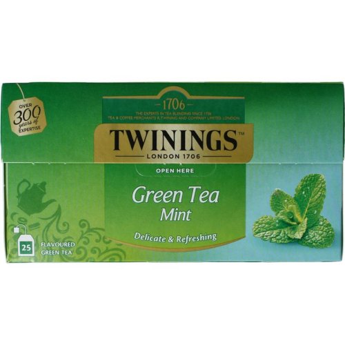 Groene Thee Munt Twinings 25 zakjes kopen - Gezondheid aan huis