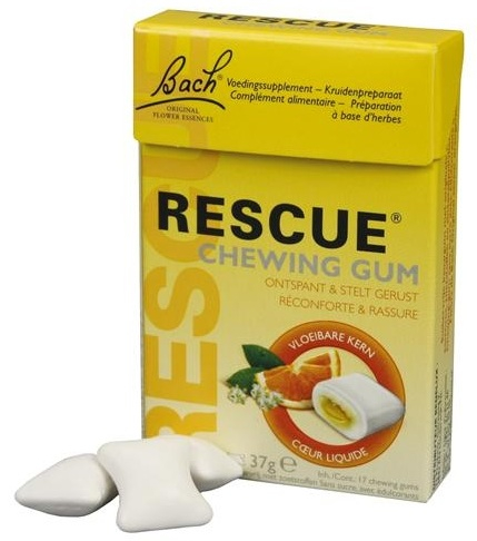 Rescue Chewing Gum Bach 17 pieces - Gezondheid aan huis - English