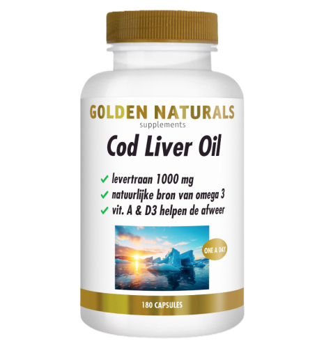Golden Naturals Cod Liver Oil 180 capsules - Gezondheid aan huis - English