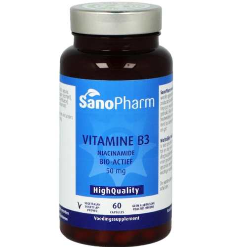 SanoPharm High Quality Vitamine B3 Niacinamide 50 mg 60 capsules kopen ...