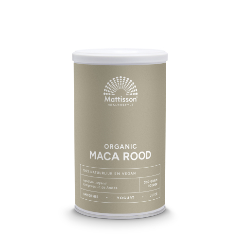 Mattisson Organic Maca Rood 300 gram - Gezondheid aan huis - English