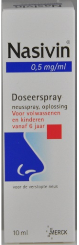 Neusspray Doseerspray 0,5 mg/ml Nasivin 10 ml kopen - Gezondheid aan huis