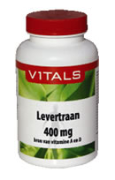 Levertraan 400mg Vitals 100 capsules kopen - Gezondheid aan huis