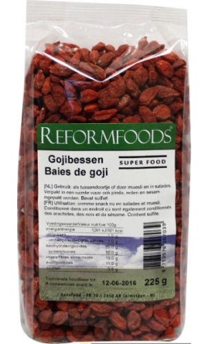 Goji Bessen SUPERFOOD ReformFoods 225 gram kopen - Gezondheid aan huis