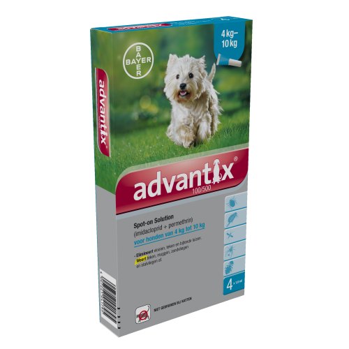 100/500 Spot-on Solution van 4 tot 10 kg Advantix 4 stuks kopen ...