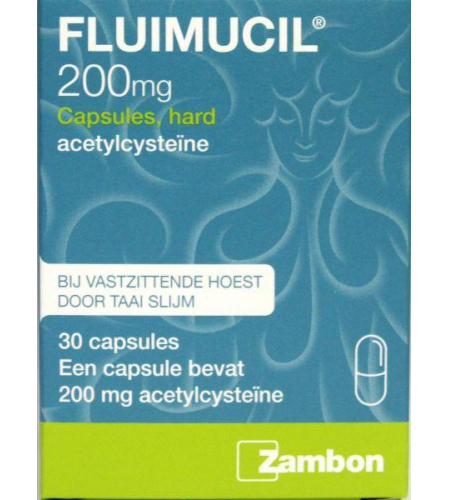 Acetylcysteine 200 mg Fluimucil 30 capsules kopen - Gezondheid aan huis