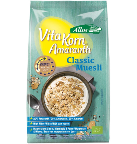 Vita Korn Amaranth Classic Muesli Biologisch Allos 375 Gramm ...