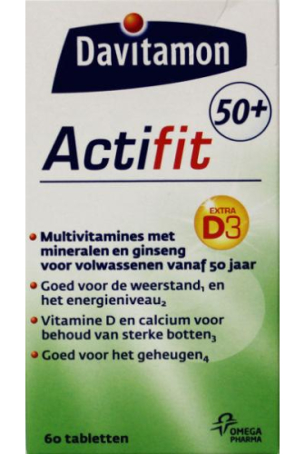 Actifit 50+ Davitamon 60 tabletten kopen - Gezondheid aan huis