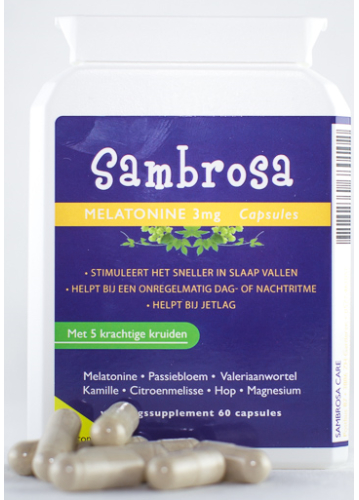 Sambrosa Melatonine 3 mg Sambrosa Slaapdranken 60 capsules kopen ...