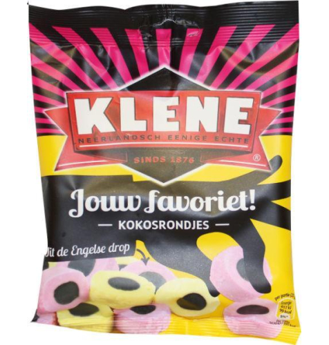 Engelse Drop Kokosrondjes Klene 180 gram kopen - Gezondheid aan huis