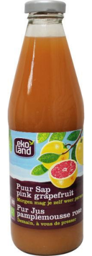 Pink Grapefruit Puur Sap Biologisch Ekoland 750 ml kopen - Gezondheid ...