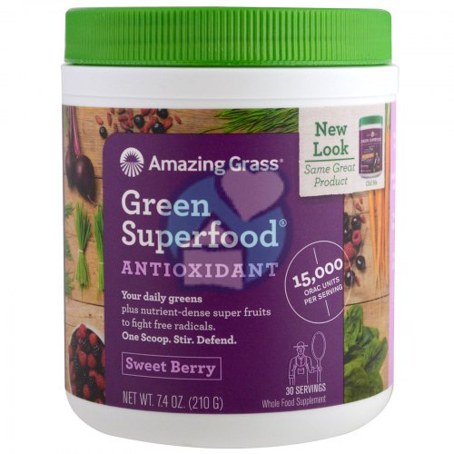 Green Superfood Antioxidant Sweet Berry ORAC Amazing Grass 210 gram ...