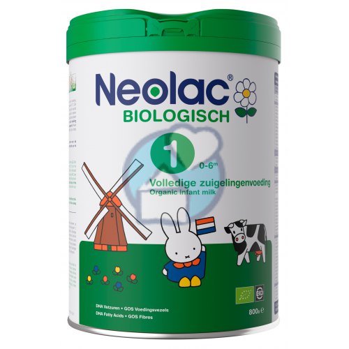 1 Volledige Zuigelingenvoeding 0-6 maanden Biologisch Neolac 800 gram ...