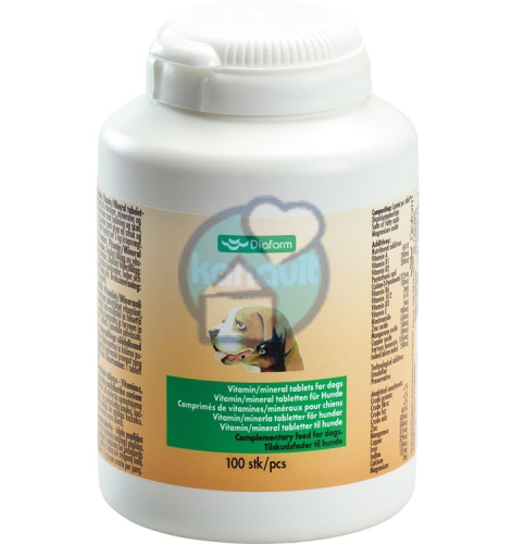 Kanavit Vitaminen en Mineralen voor Honden Diafarm 100 tabletten kopen ...