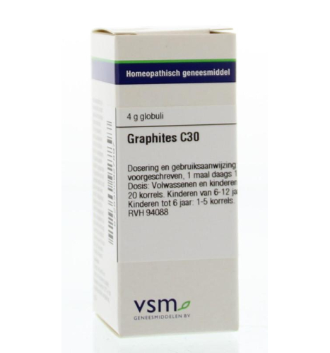 Graphites C30 VSM Enkelvoudige Homeopathie 4 gram globuli kopen ...