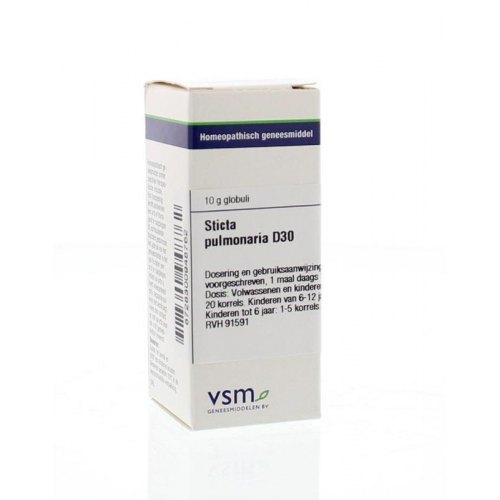 Sticta Pulmonaria D30 VSM Enkelvoudige Homeopathie 10 gram globuli ...