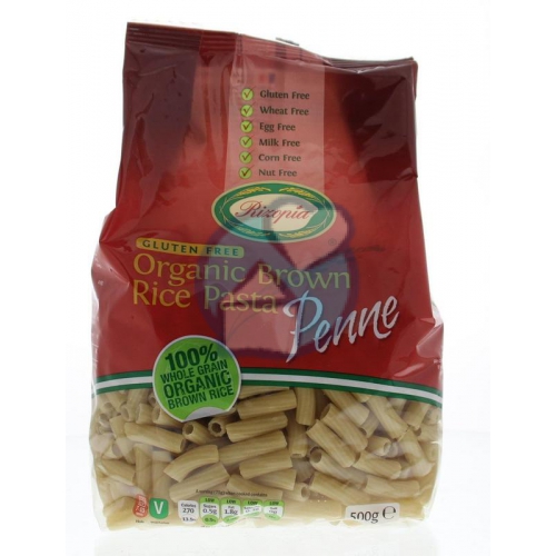 Bruine Rijst Pasta Penne Biologisch Rizopia 500 gram kopen - Gezondheid ...
