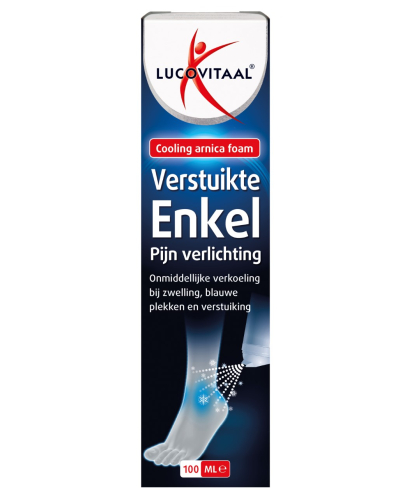Verstuikte Enkel Pijn Verlichting Cooling Arnica Foam Lucovitaal 100 ml ...