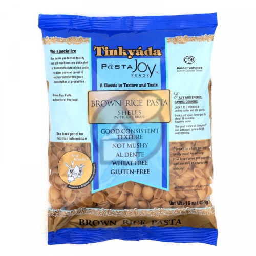 Bruine Rijst Pasta Schelpjes Tinkyáda 454 gram kopen - Gezondheid aan huis